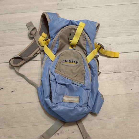 Camelbak | Bags | Camelbak Mini Mule Light Blue Yellow Hydration ...